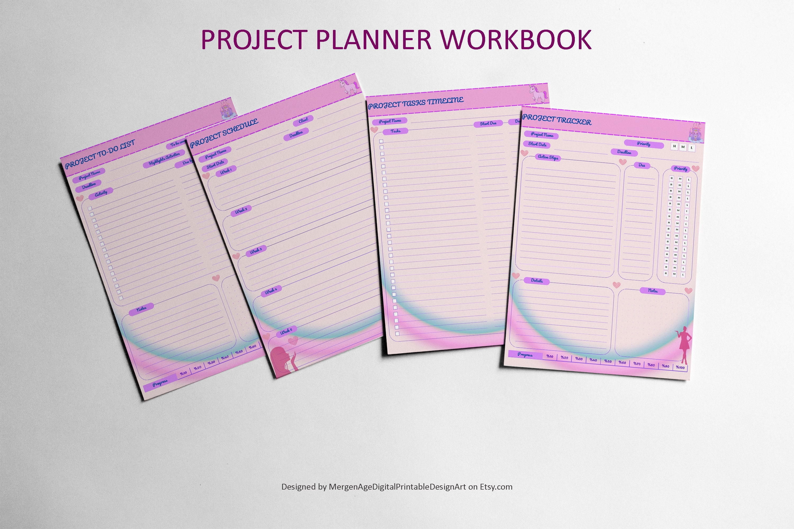 Project Planner Printable, Productivity Planner, Task Tracker, Project ...