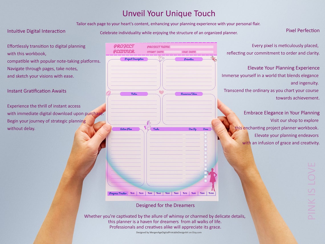 Project Planner Printable, Productivity Planner, Task Tracker, Project ...