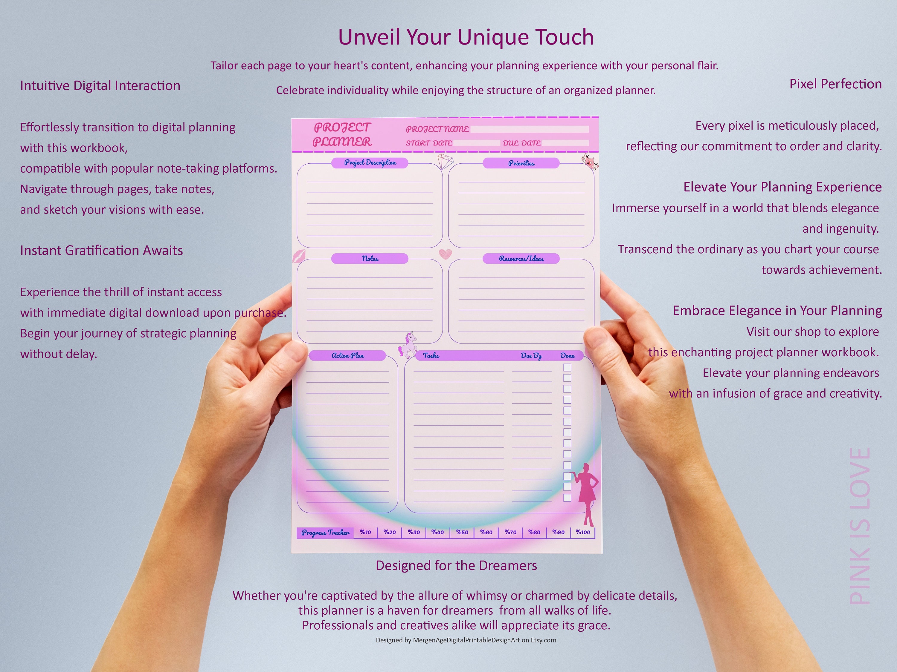 Project Planner Printable, Productivity Planner, Task Tracker, Project ...
