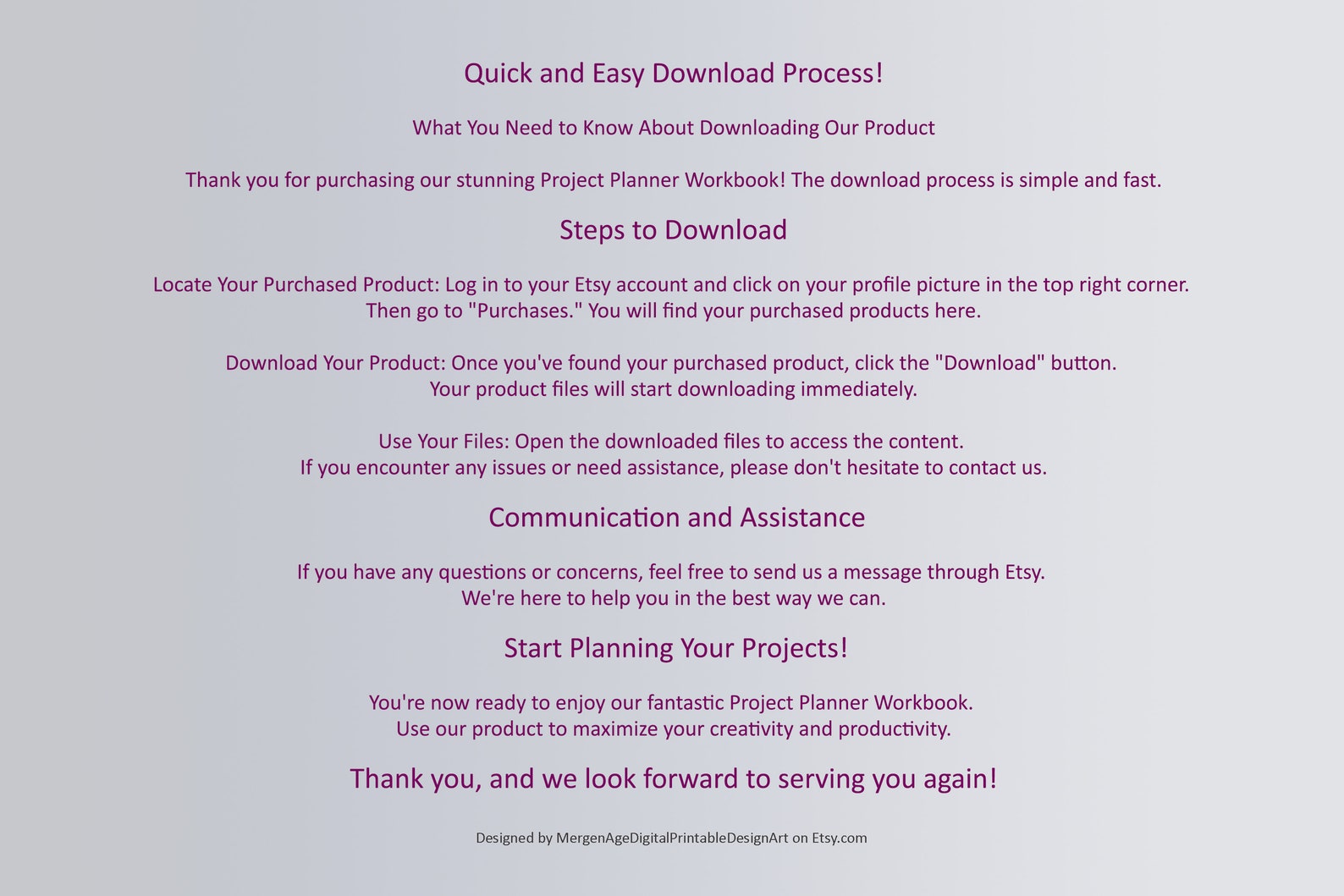 Project Planner Printable, Productivity Planner, Task Tracker, Project ...