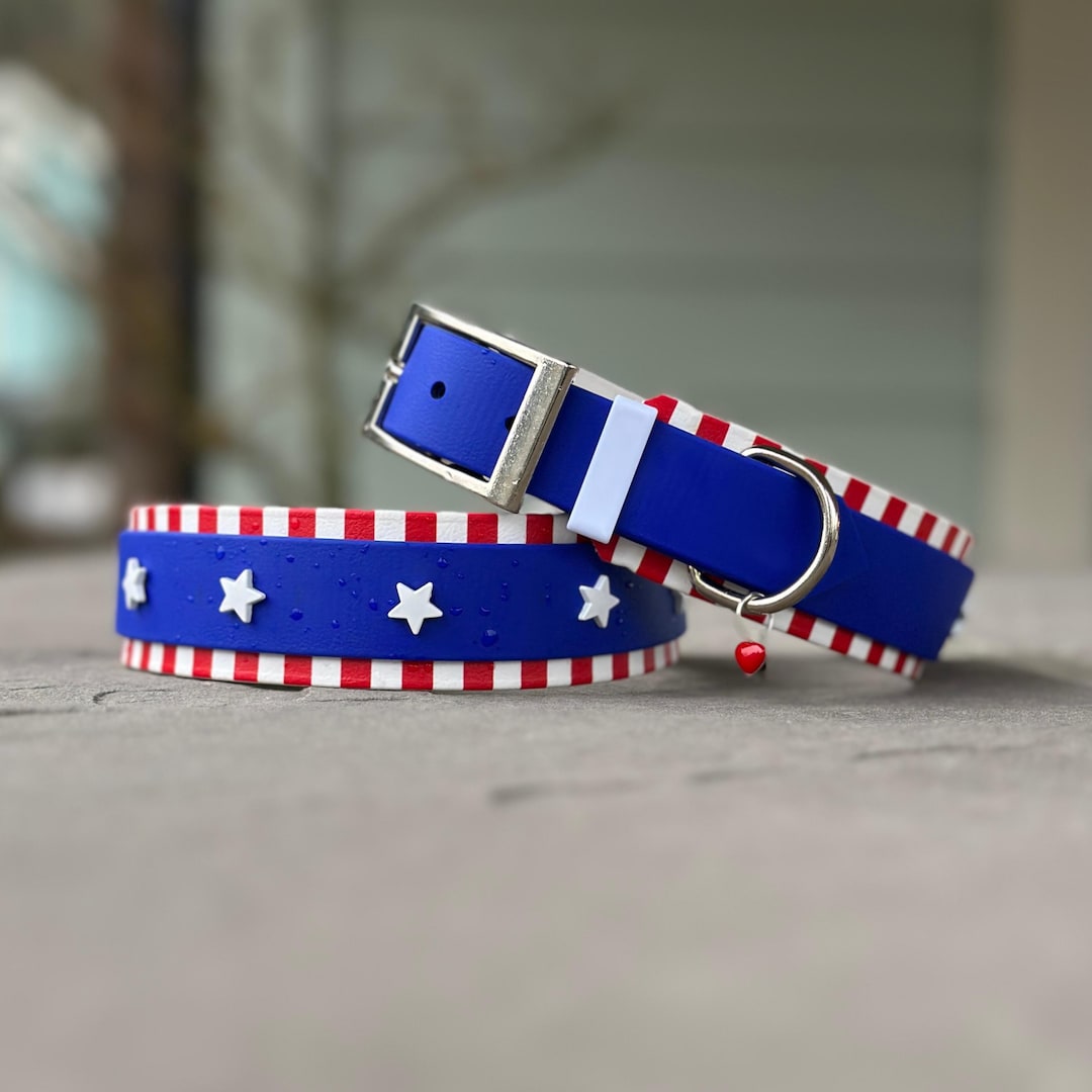 American Flag Dog Collar, Custom Waterproof Biothane - Etsy