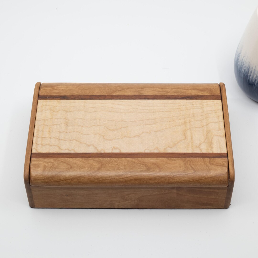 Handmade Cherry Sliding Top Box | Hardwood Keepsake - Etsy