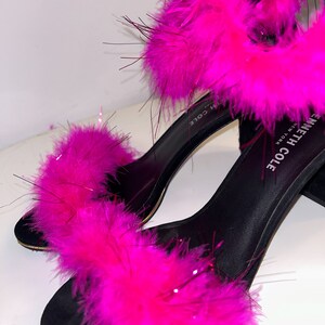 Pink Fuzzy Heels - Etsy