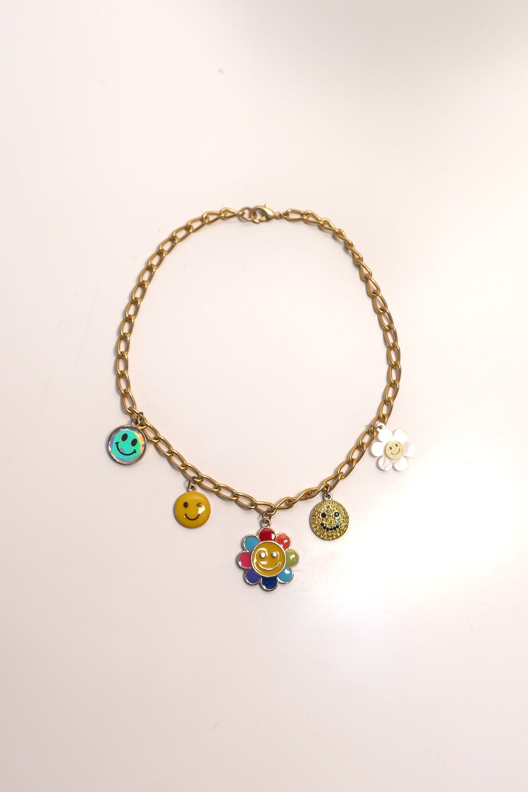 Custom Smiley Chain Necklace - Etsy