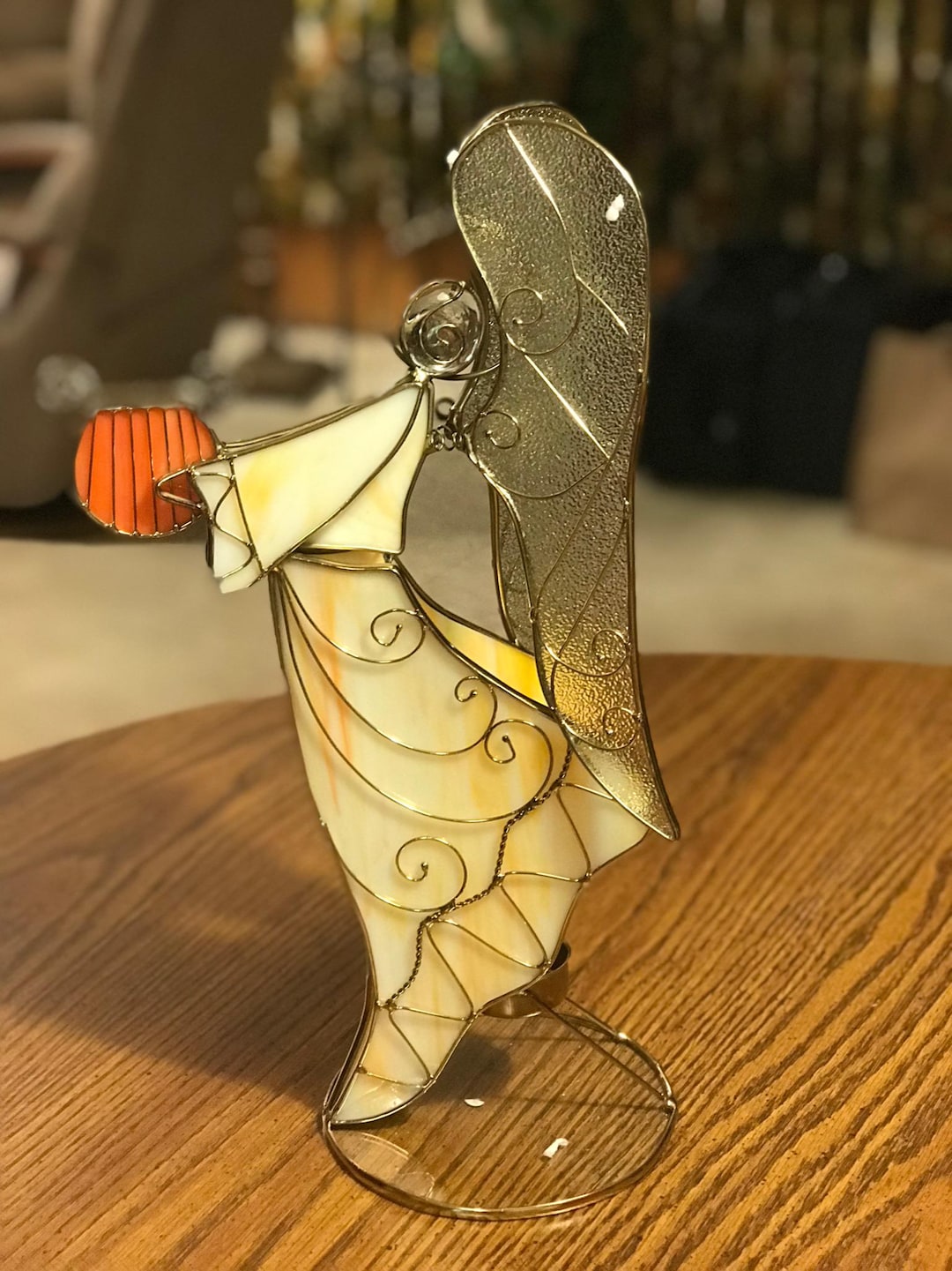 Stained Glass Tea Light Angel Christmas Decor - Etsy