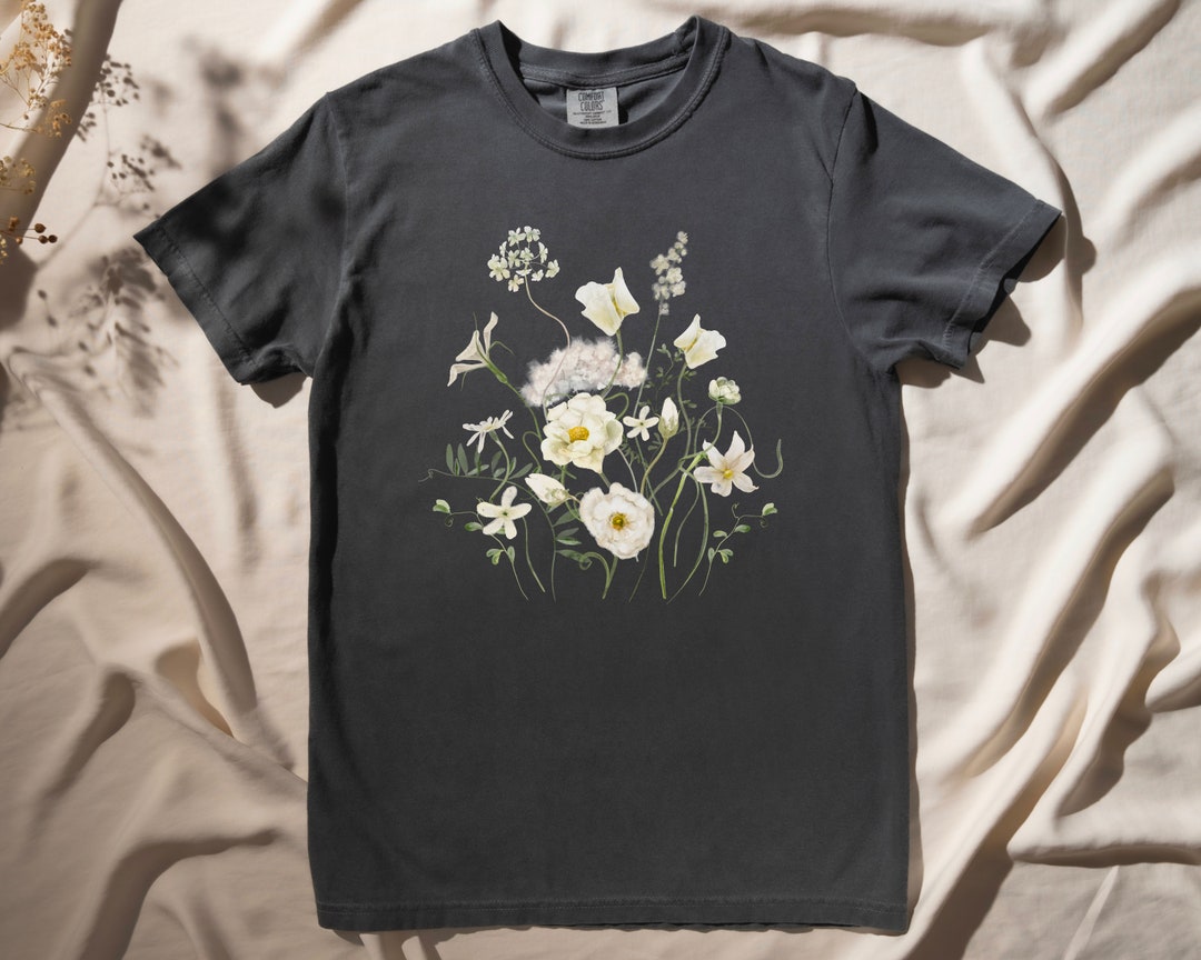 Botanical Floral Shirt Nature Wild Flowers T Shirt Gift for Her - Etsy