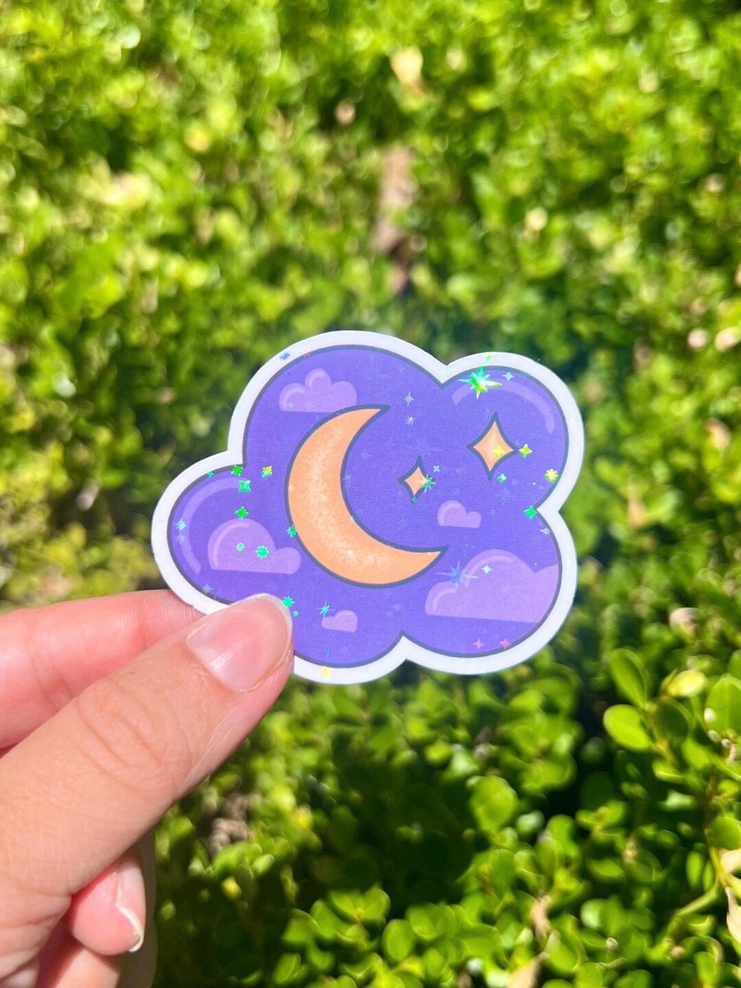Moon & Stars Sticker | Cloud Sticker | Available in Gloss or ...