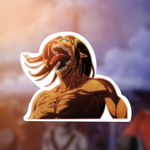 Eren Yeager Titan Attack on Titan Sticker Available in Gloss or ...