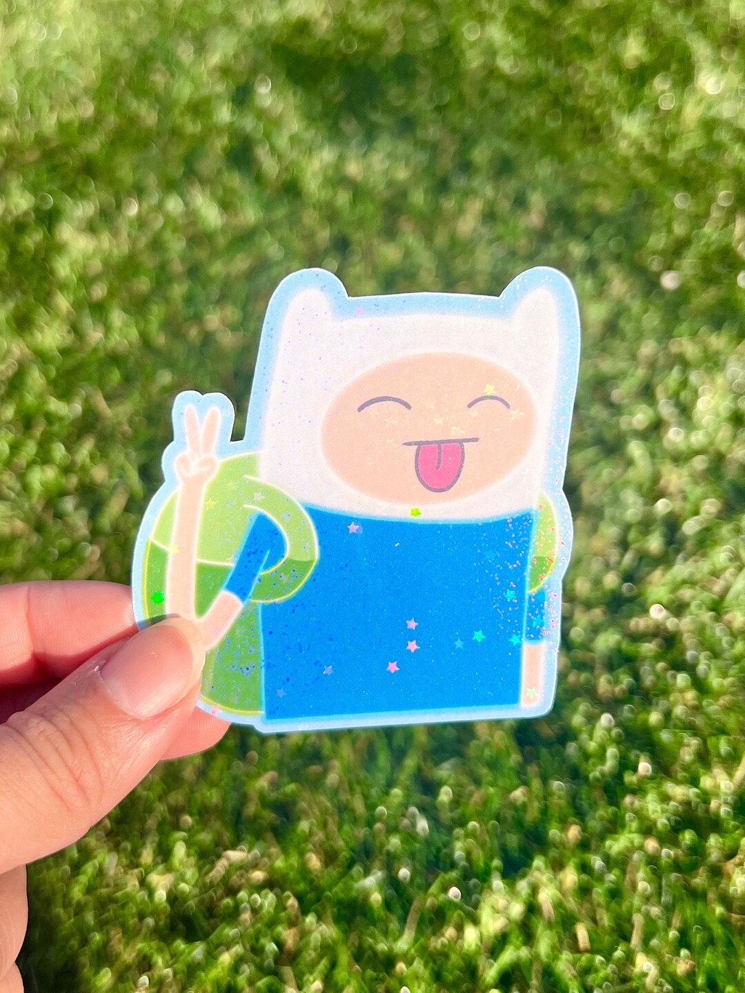 Finn | Adventure Time Sticker | Available in Gloss or Holographic ...