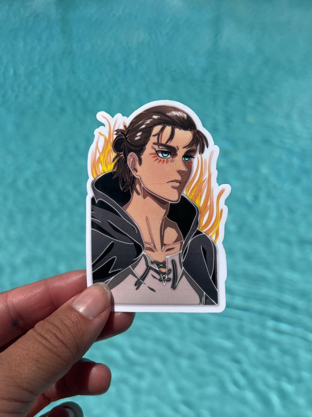 Eren Yeager Attack on Titan Sticker Gloss or Holographic Laminate - Etsy