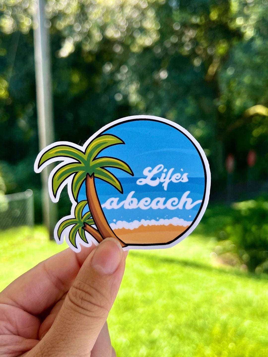 Beach Sticker | “life’s a Beach” | Available in Gloss or Holographic ...