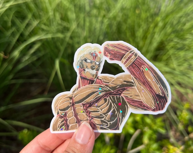 Titan Anime: Glossy Vinyl Sticker - Etsy