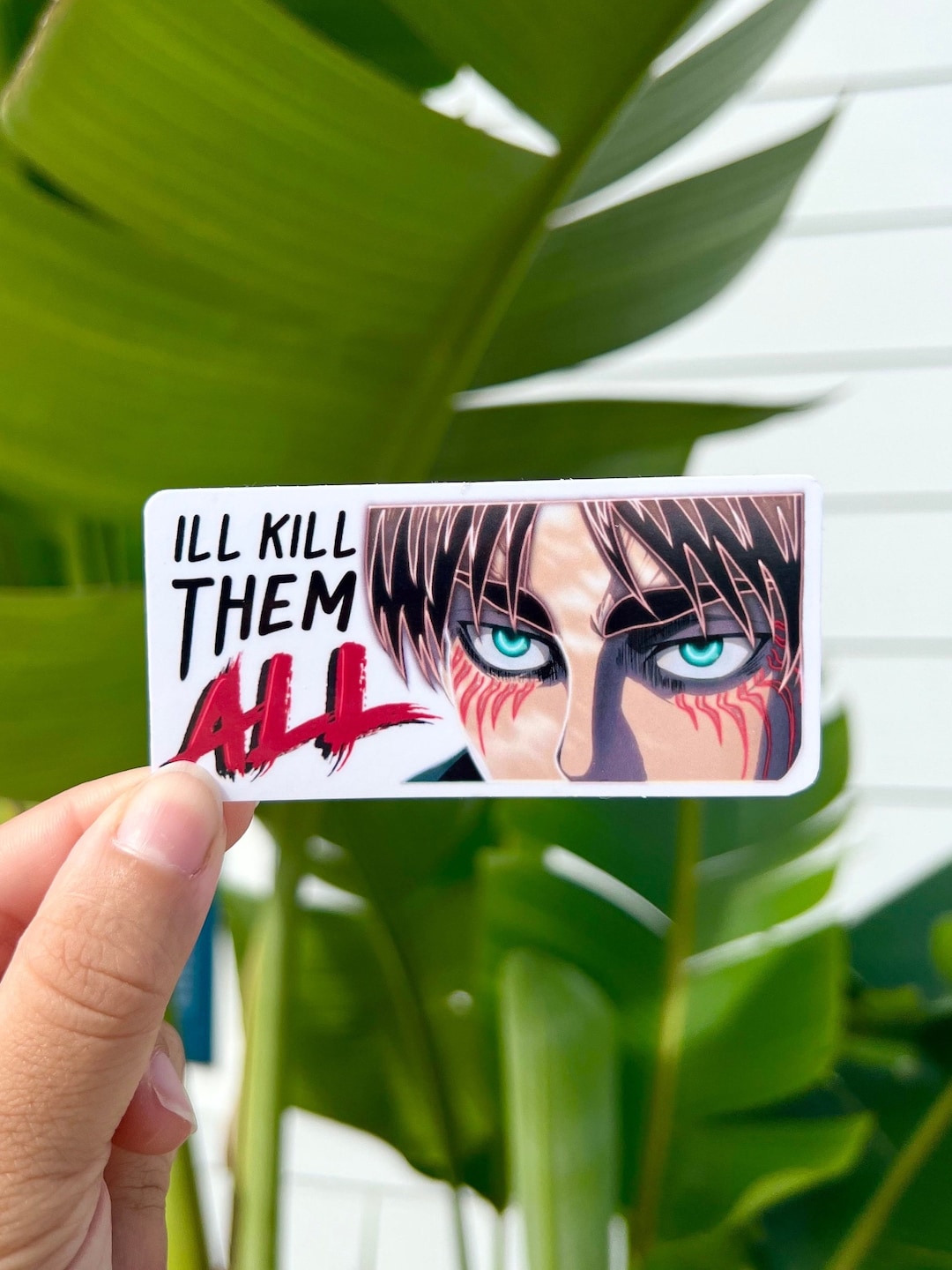 Eren Yeager | Attack on Titan Sticker | Gloss or Holographic Laminate ...