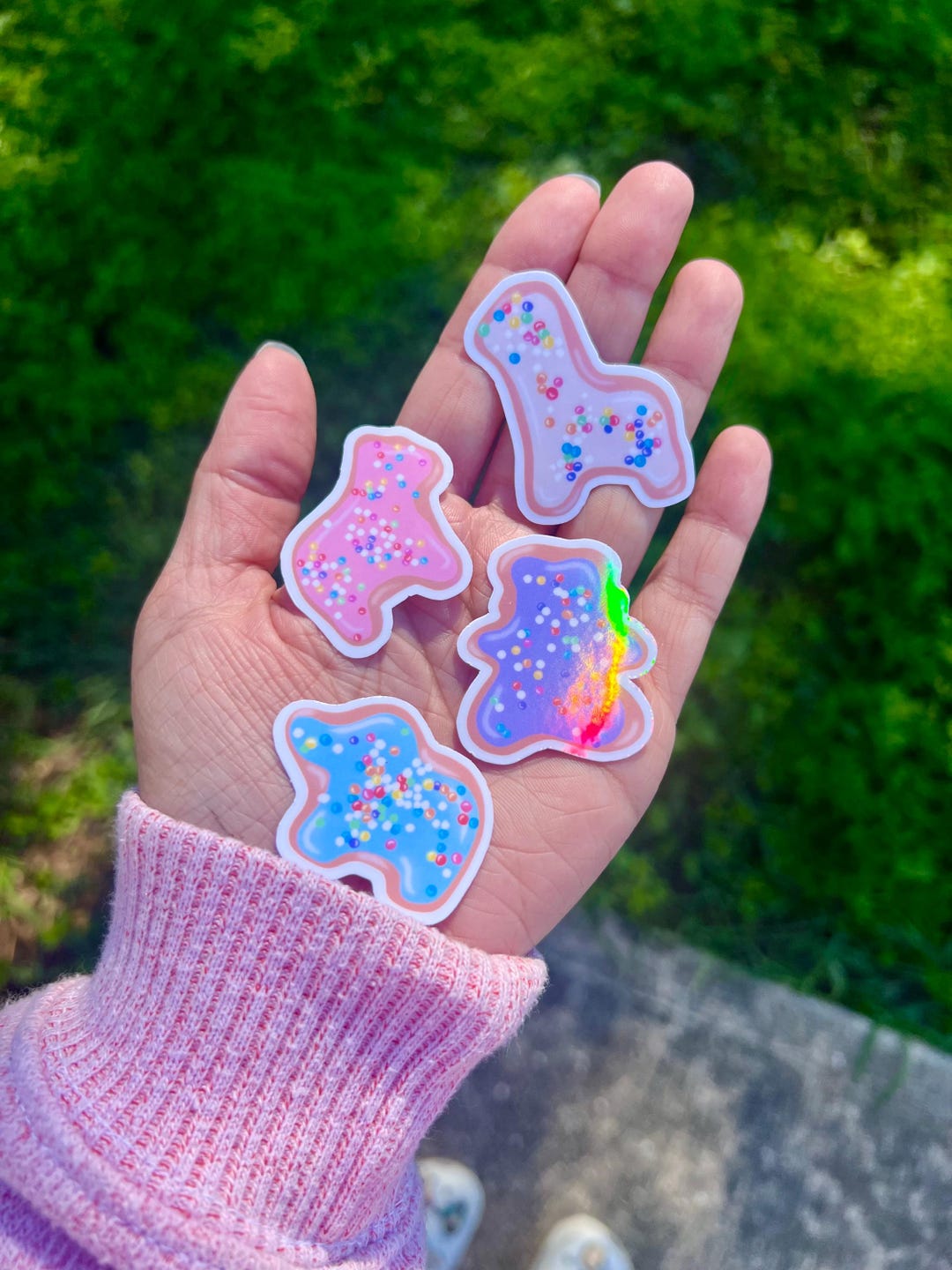 Animal Cookie Stickers | 4ct | Available in Gloss or Holographic ...