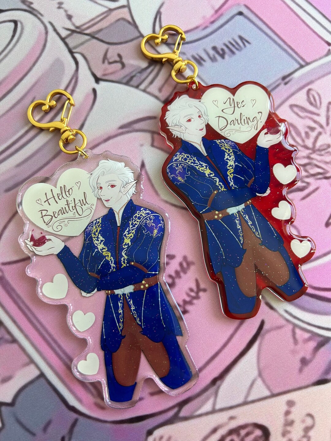 Baldur's Gate 3 Astarion Keychain - Etsy UK