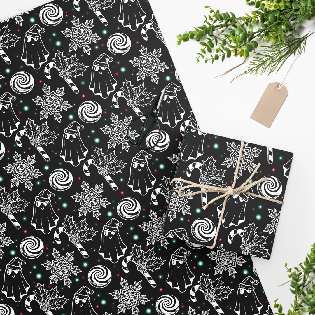 Spooky Christmas Wrapping Paper Goth Christmas Xmas Wrapping - Etsy