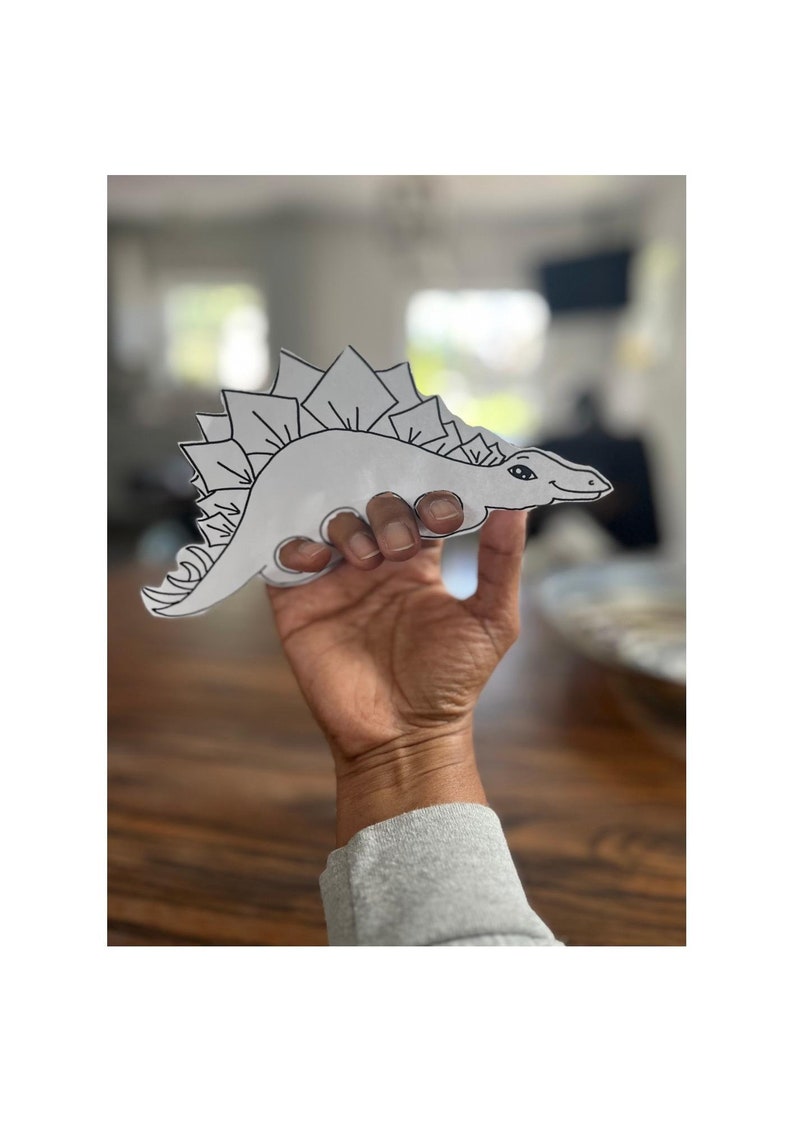 Stegosaurus Finger Puppet: Printable Paper Toy (digital Download) - Etsy