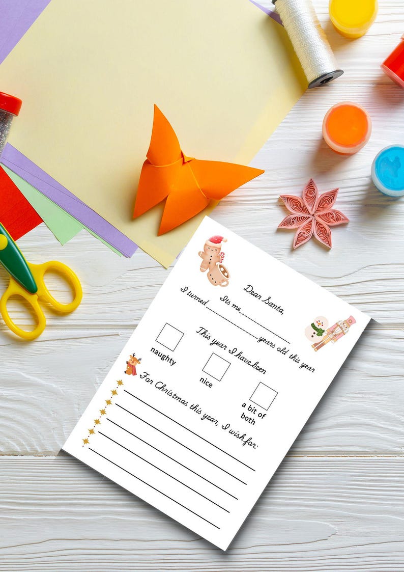 A Letter to Santa Printable Letter and Envelope Holiday Activity for ...