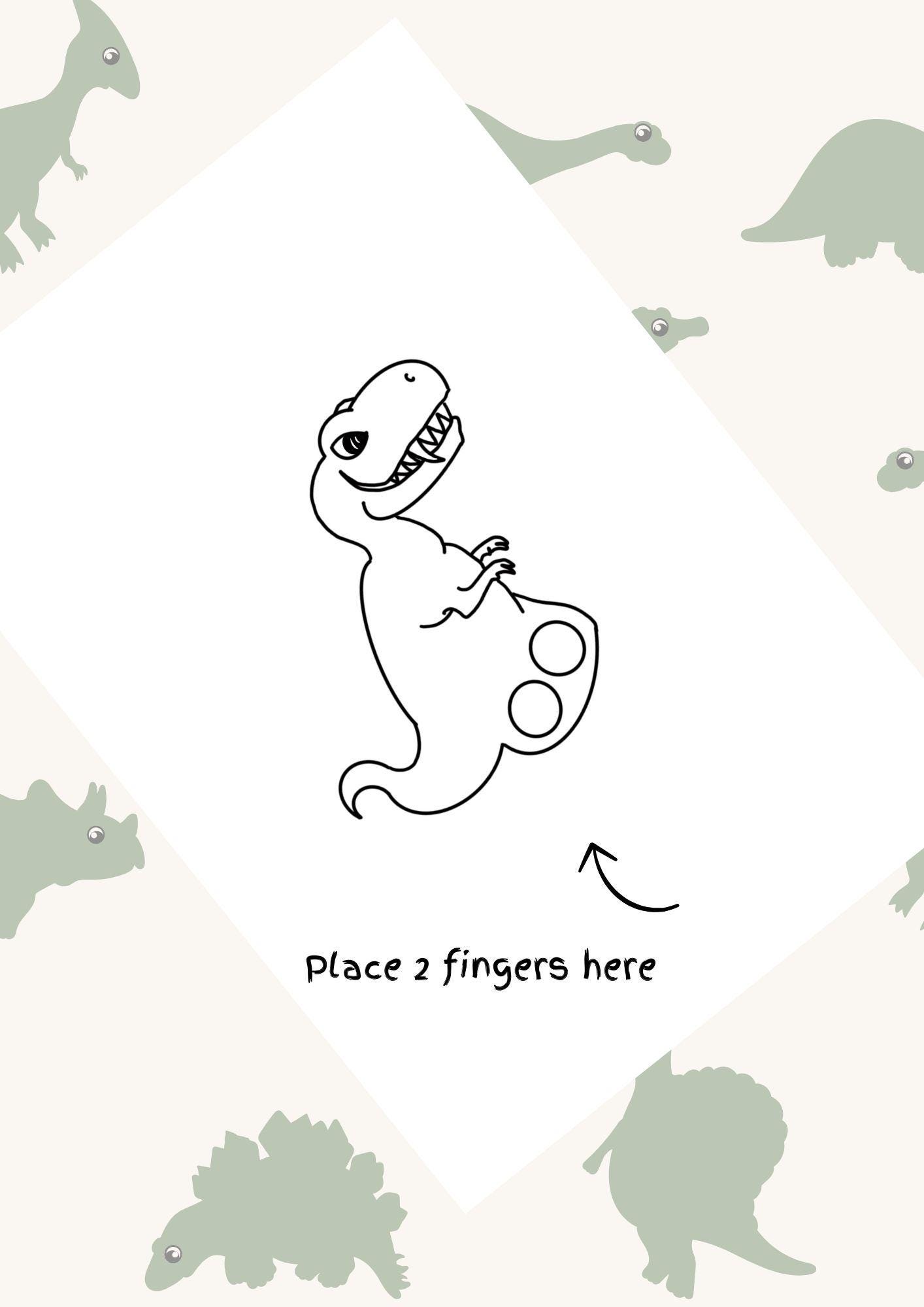 T-rex Dinosaur Finger Puppet Downloadable Printable Kindergarten ...