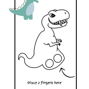 T-rex Dinosaur Finger Puppet Downloadable Printable Kindergarten ...