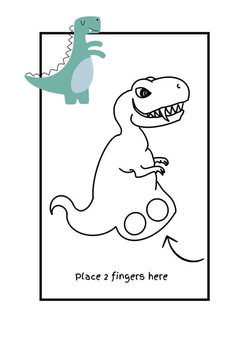 T-rex Dinosaur Finger Puppet Downloadable Printable Kindergarten ...