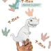 T-rex Dinosaur Finger Puppet Downloadable Printable Kindergarten ...