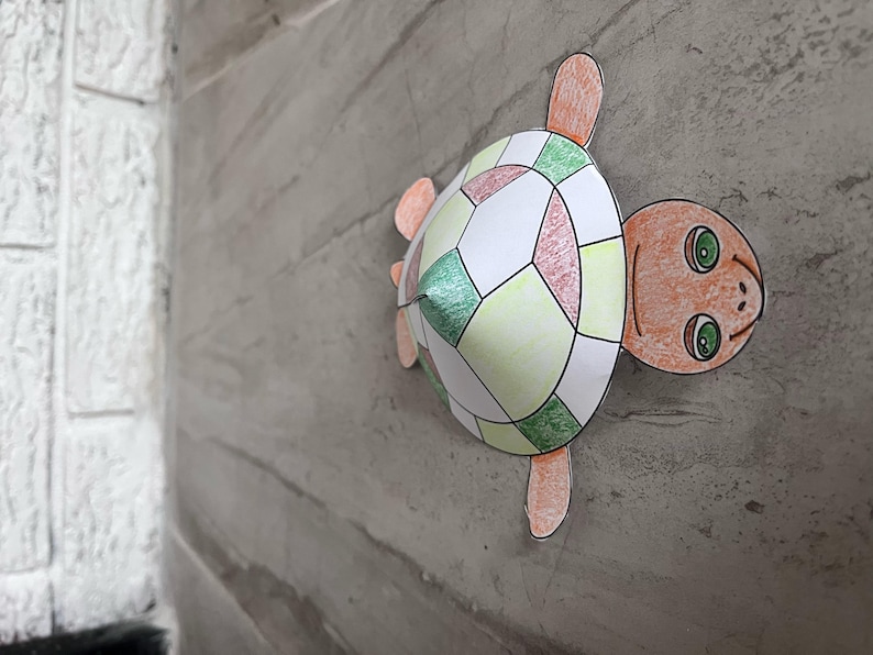 3D Turtle Paper Toy: Printable Activity for Kids (digital Download ...