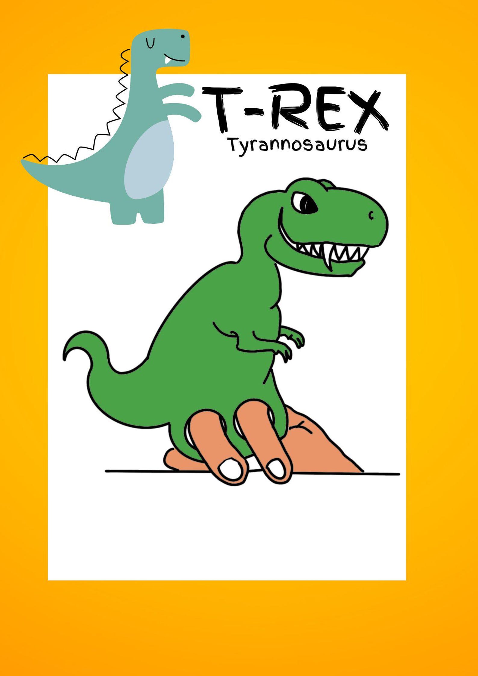 T-rex Dinosaur Finger Puppet Downloadable Printable Kindergarten ...