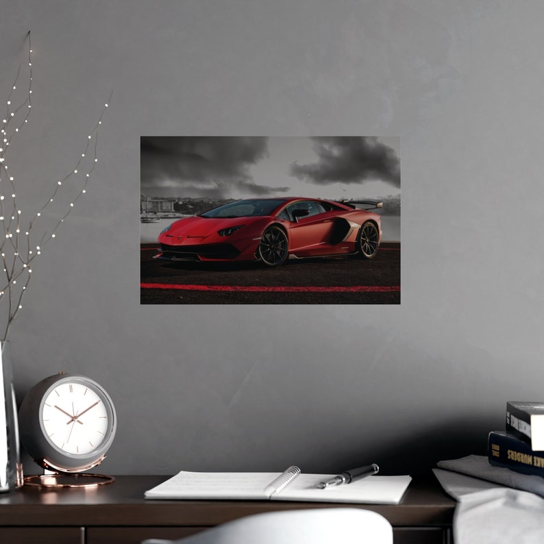 Lamborghini Poster Matte, Lambo Poster, Lamborghini Aventador SVJ, 24 ...