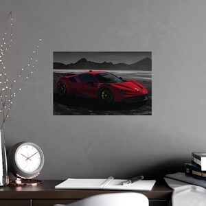 Ferrari Hypercar Poster Matte, Ferrari Poster, Ferrari SF90, Le Mans ...