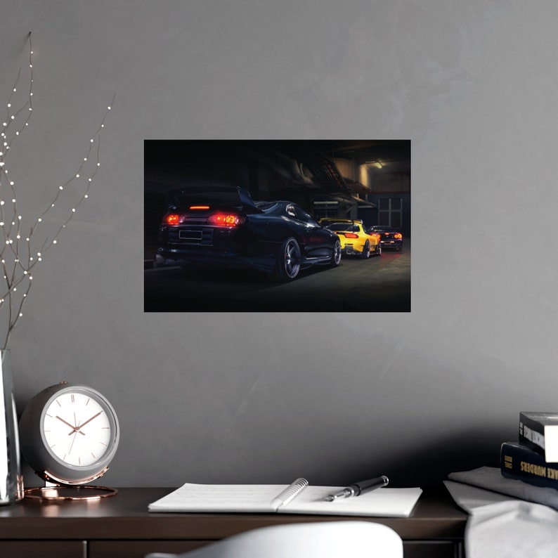 Toyota Supra Mk4 Poster Matte, JDM Poster, Nissan GTR Skyline, Mazda RX ...
