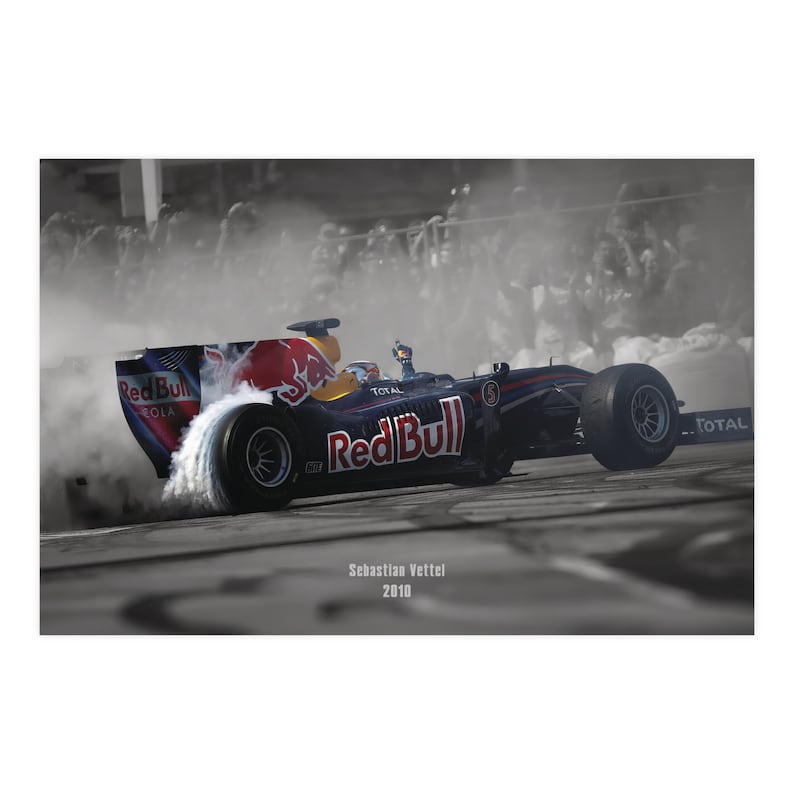 Redbull F1 Poster Matte, F1 Poster, Redbull RB6 F1, Formula 1, Car ...