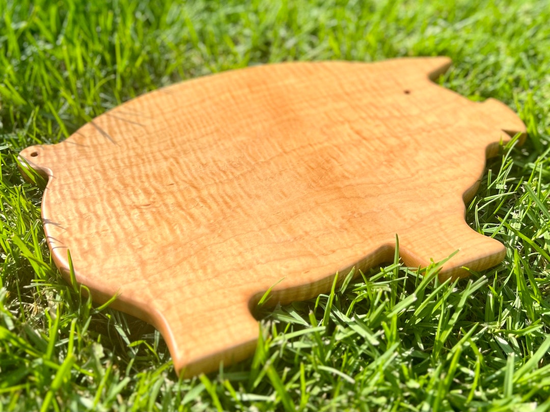 Hand Made Curly Maple Pig Cutting Board - Etsy