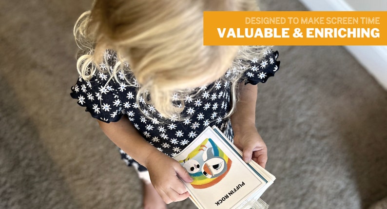 Interactive Toddler Screen Time TV Choice Flash Cards | Low-stimulating ...
