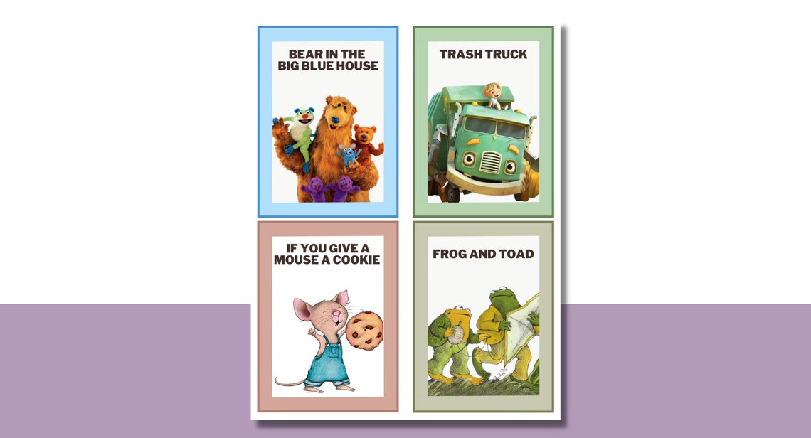 Interactive Toddler Screen Time TV Choice Flash Cards | Low-stimulating ...