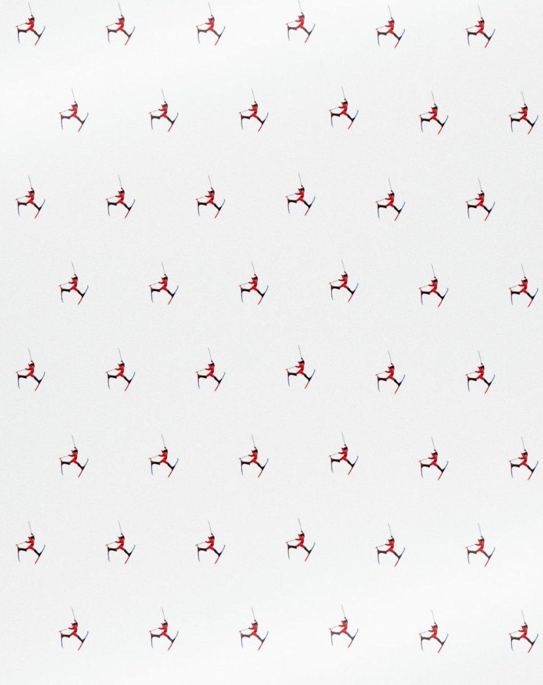 Skier Wrapping Paper Roll Skier Holiday Wrapping Paper Skier Jumping - Etsy