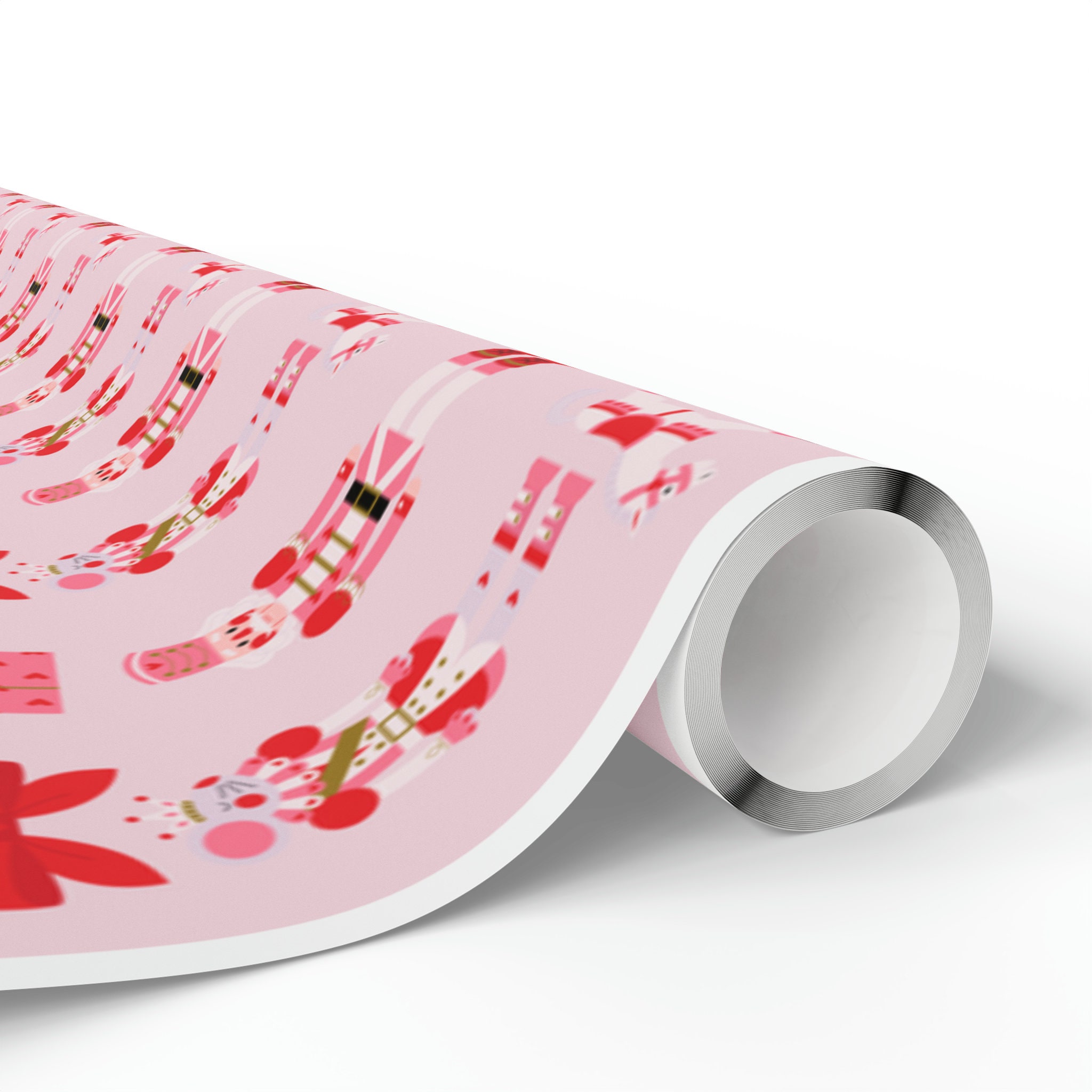 Pink Nutcracker Wrapping Paper - Pink Christmas Themed Wrapping Paper ...