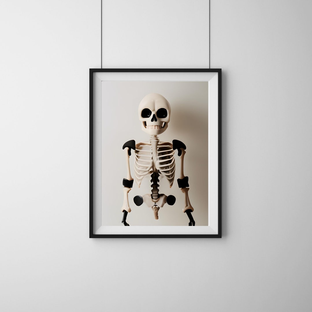 PRINTABLE Halloween Wall Decor, Skeleton Wall Art, Halloween Wall Art ...