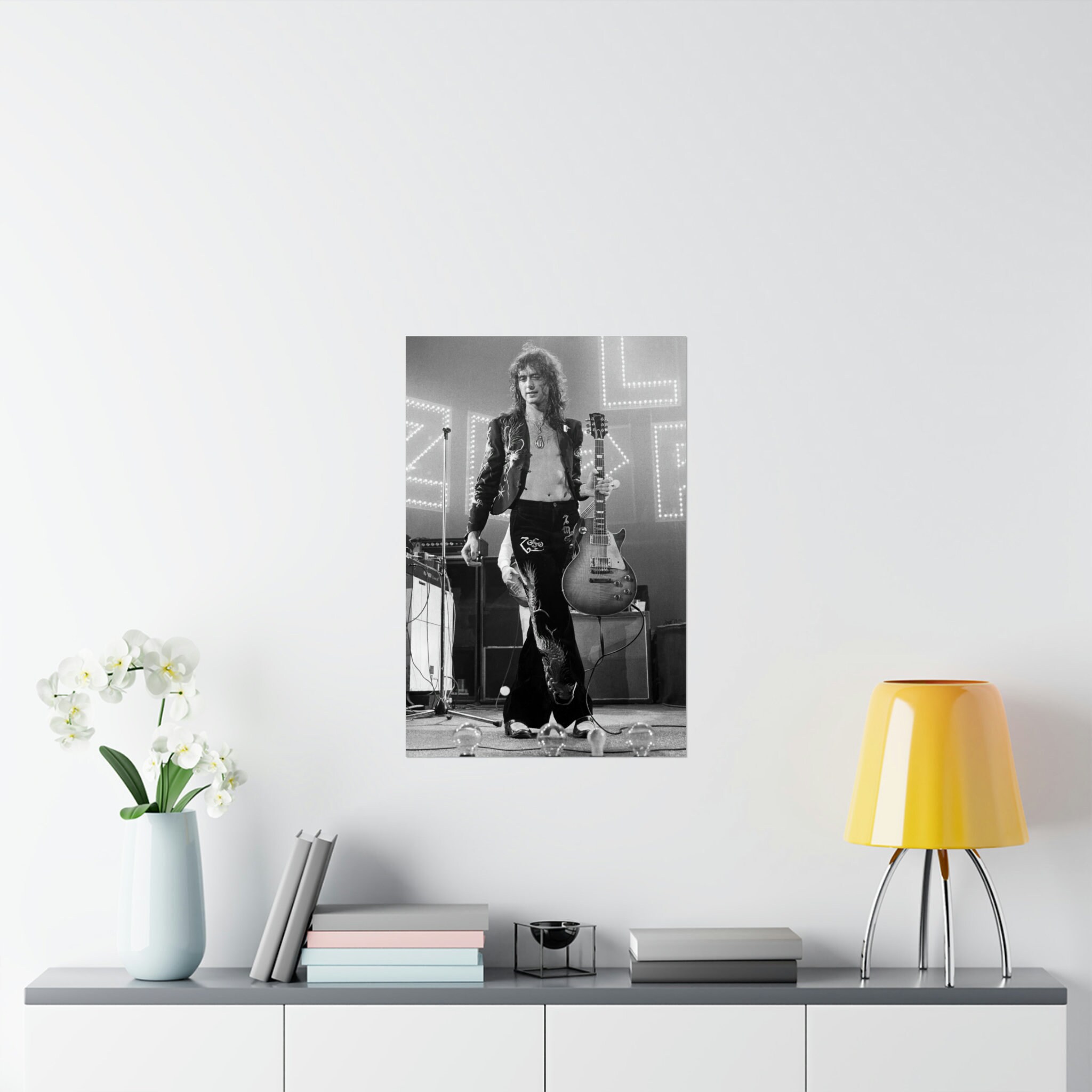 Led Zeppelin Jimmy Page Poster live 1975 - Etsy