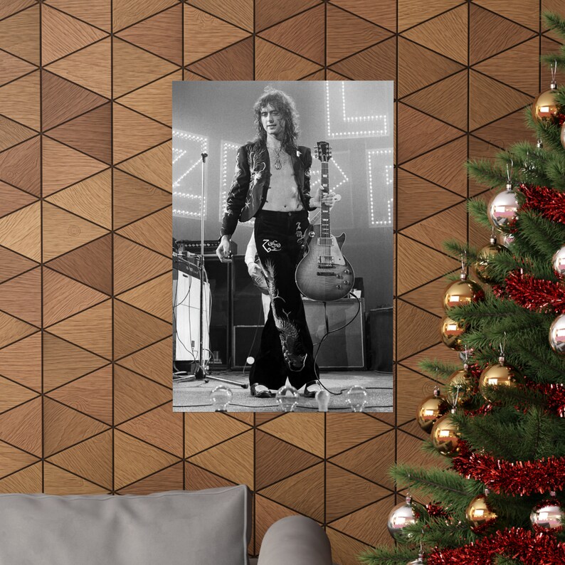 Led Zeppelin Jimmy Page Poster live 1975 - Etsy