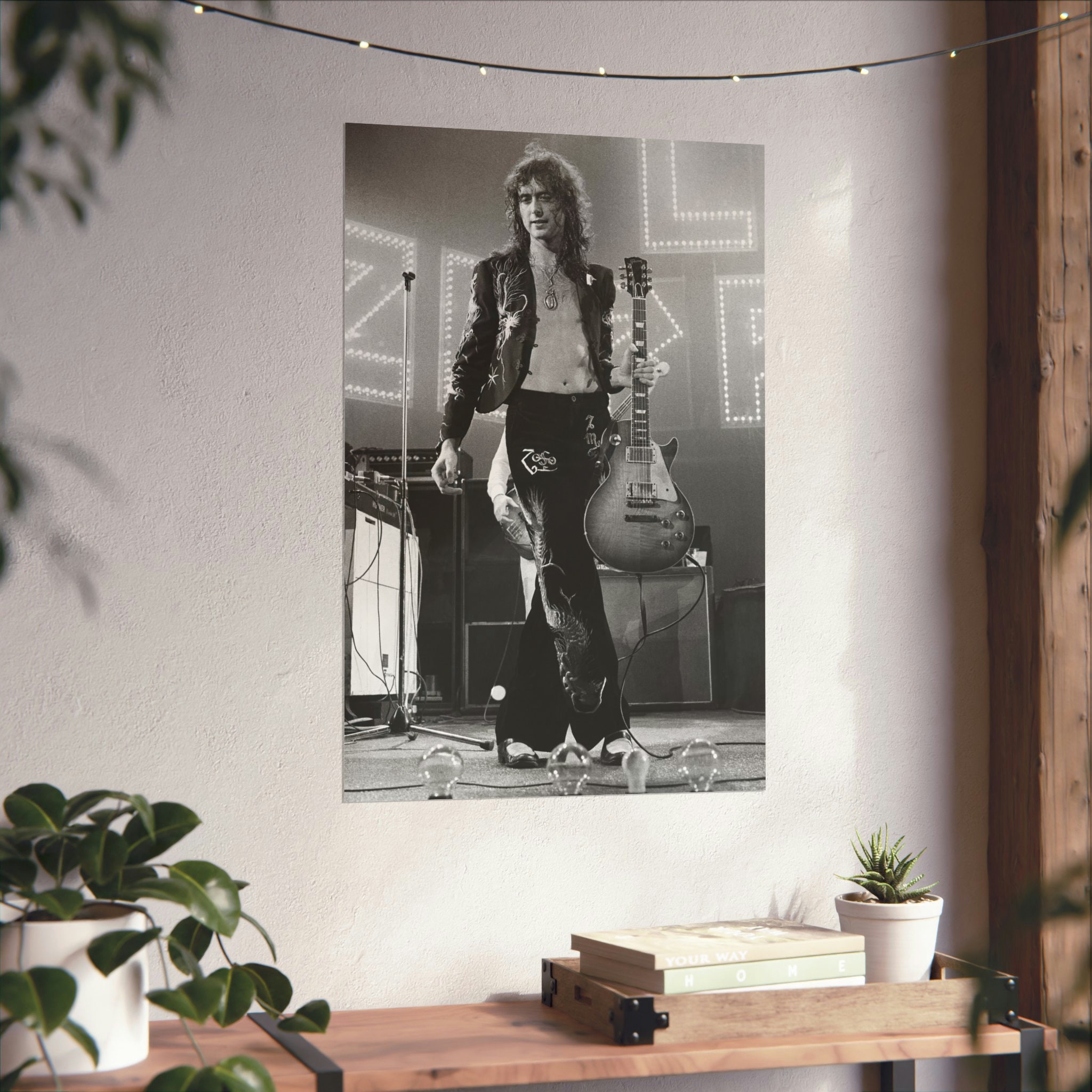 Led Zeppelin Jimmy Page Poster live 1975 - Etsy