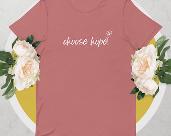 Hope T-shirt Hope and Heart Tee Positive Shirt Motivational - Etsy