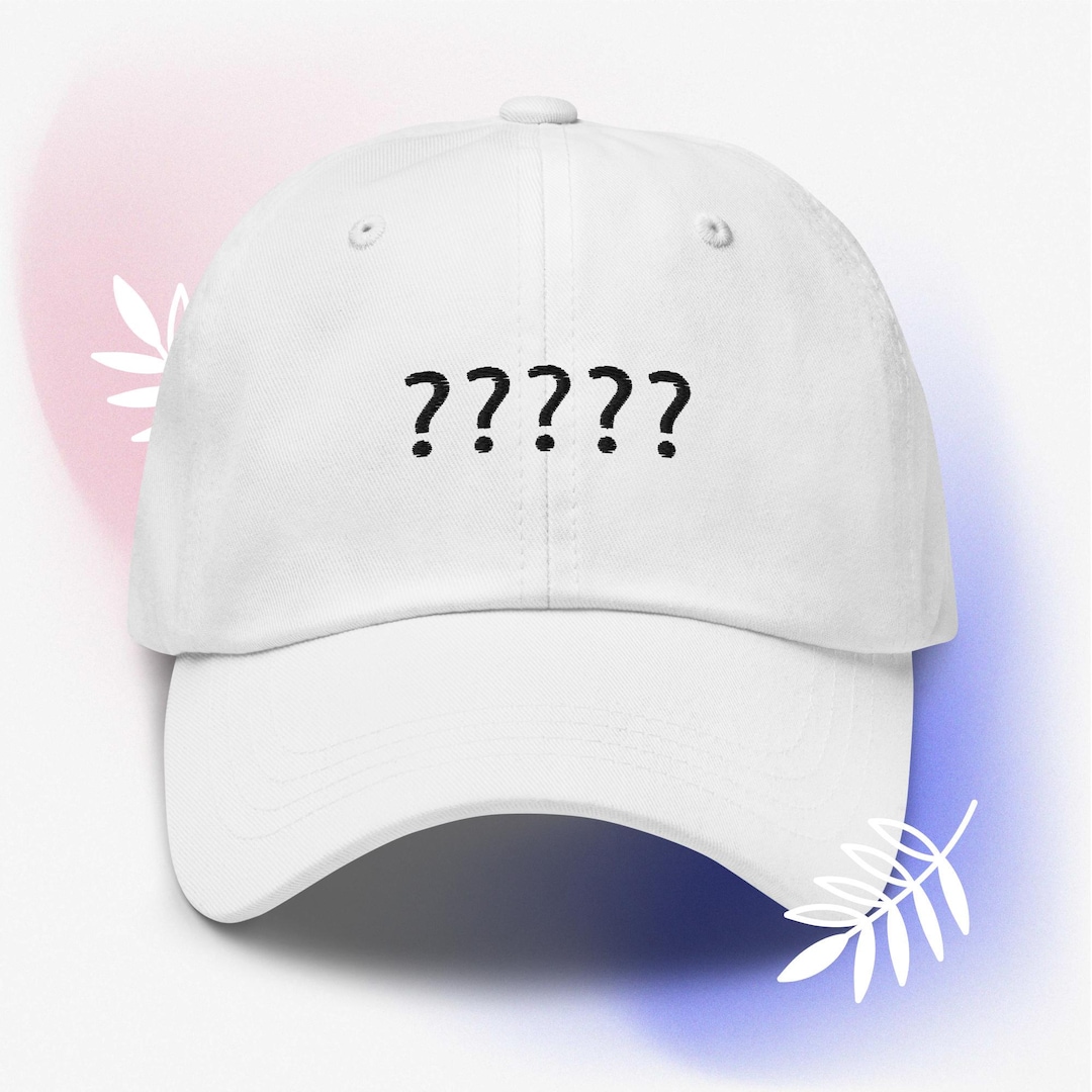 Question Mark Funny Hat, Minimalist Dad Hat, Sarcastic Hat, Unisex ...
