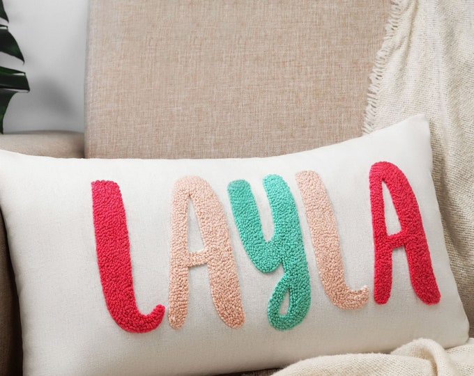 Custom Embroidered Pillow Personalized Gift, Home Decor, Anniversary ...