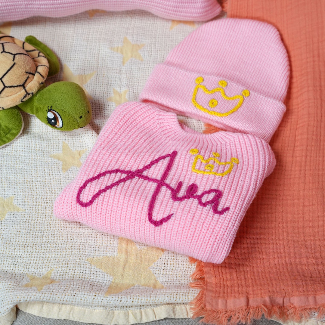 Personalized Baby Embroidered Beanie Embroidered Baby Name - Etsy