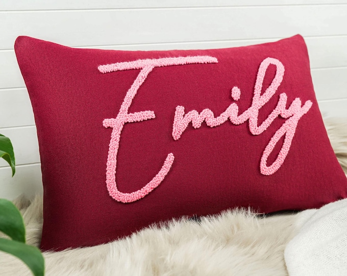 Custom Embroidered Pillow Personalized Gift, Home Decor, Anniversary ...