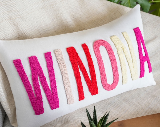 Custom Embroidered Pillow Personalized Gift, Home Decor, Anniversary ...