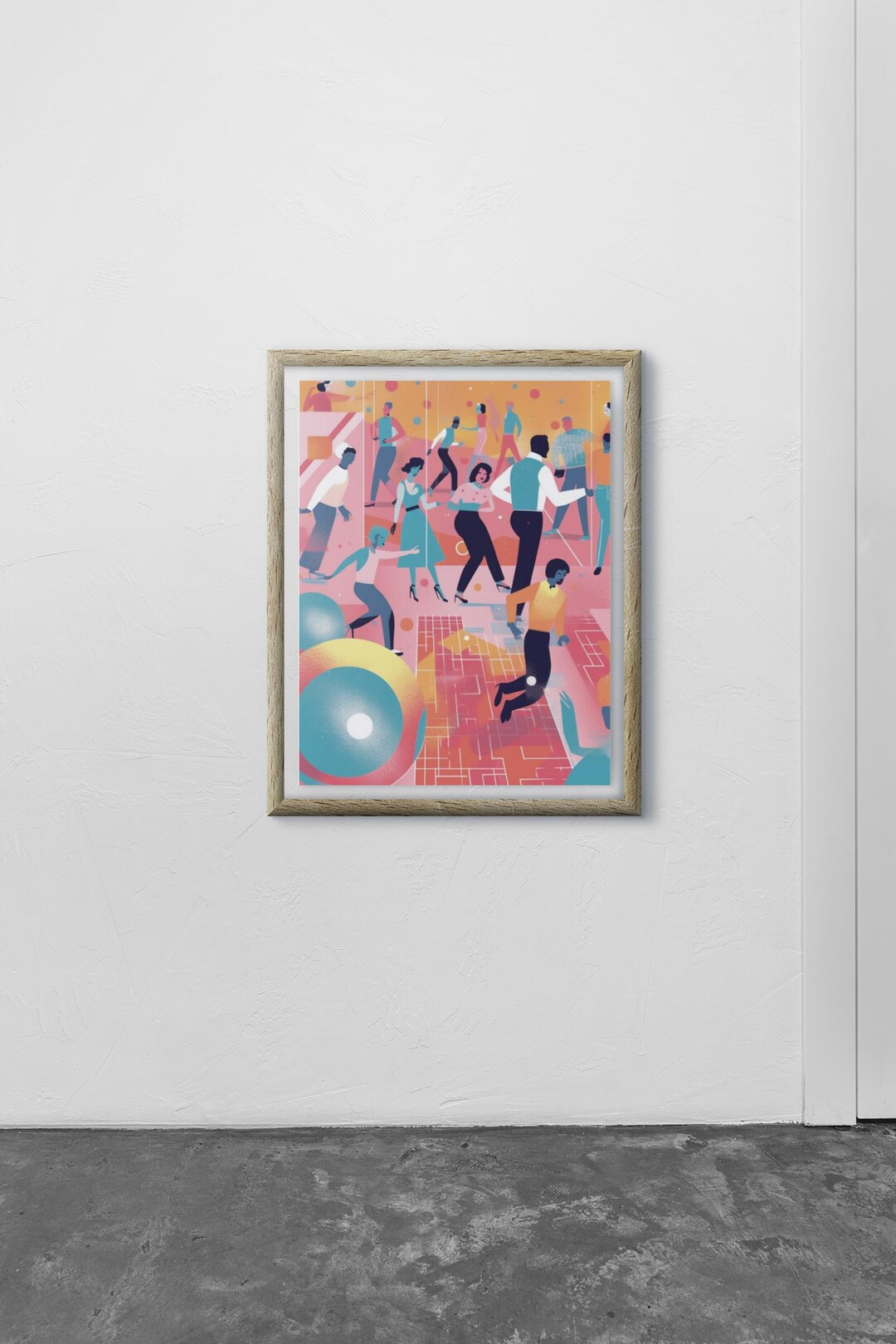 Retro Dance Party - Abstract Art on Premium Matte Paper in Sizes From ...