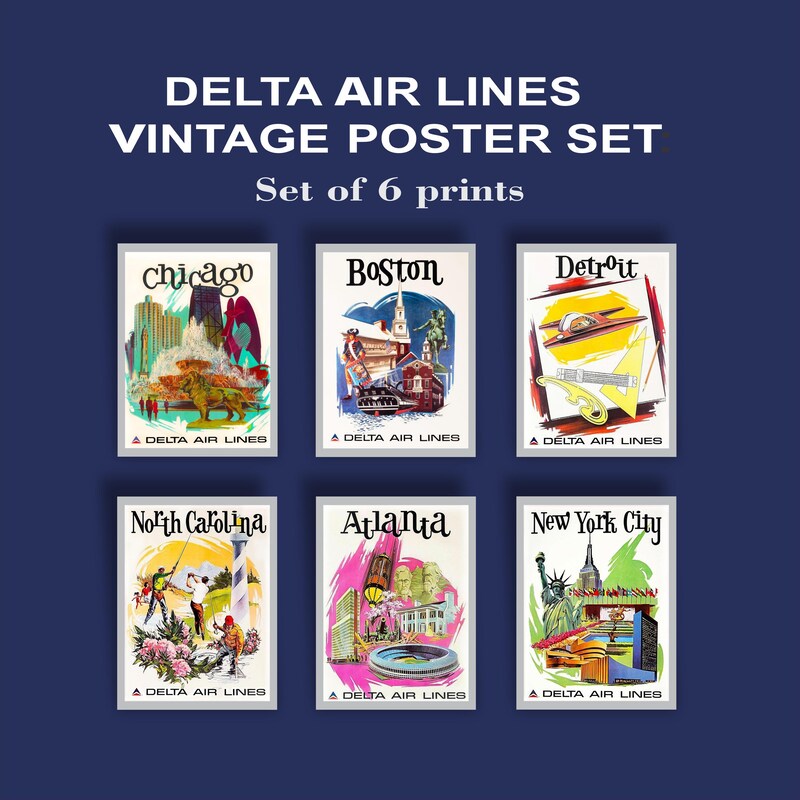 Vintage Delta Travel Posters - Etsy