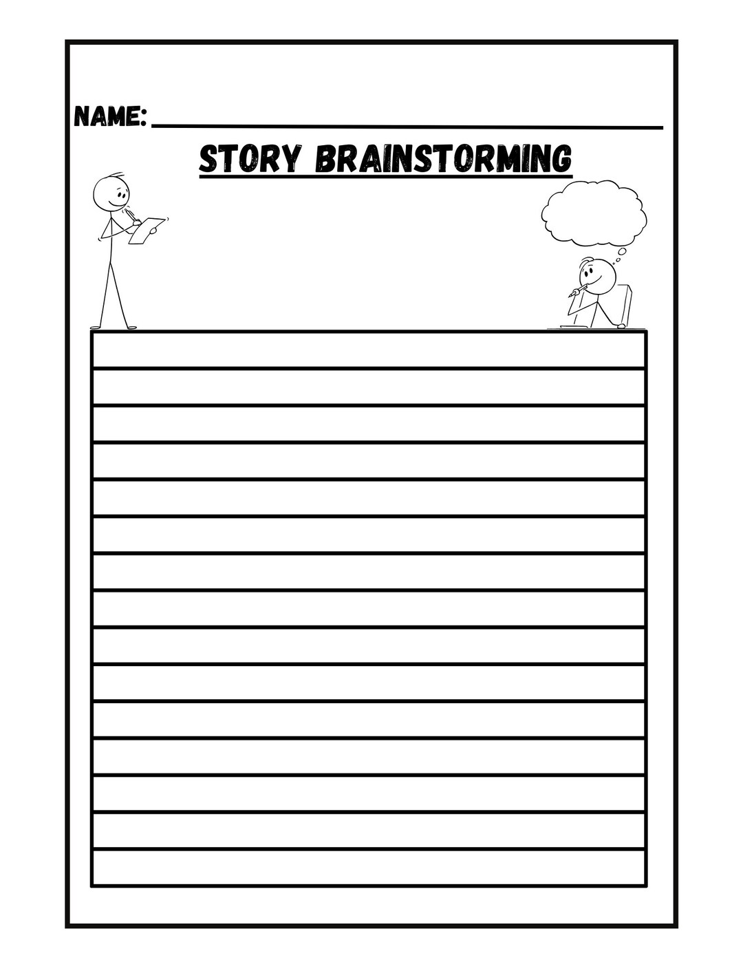 Creative Writing Brainstorming for Kids Worksheets for Kids Writing ...